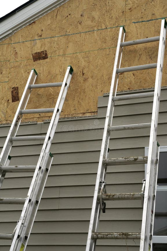 Two Ladders stock photo. Image of supplies, dwelling, ladder - 292140