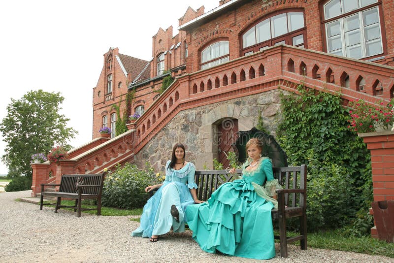 Two ladies stock image. Image of elegance, dress, gorgeous - 3742475