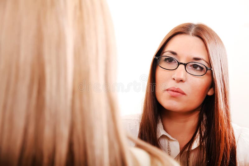Two ladies talk stock photo. Image of conversation, interacting - 44973576