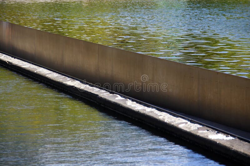 Two Lakes at Different Levels. Low and High Water Surface Stock Photo ...