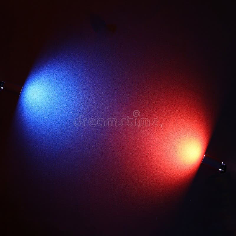 Combination of Round Light Red and Blue Lights Stock Photo - Image of ...
