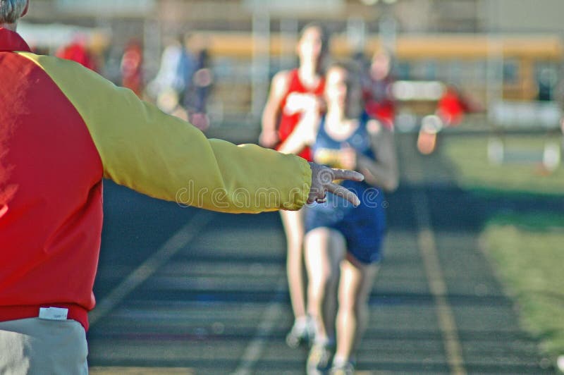 Two laps to go stock image. Image of distance, racing, competitor - 208135