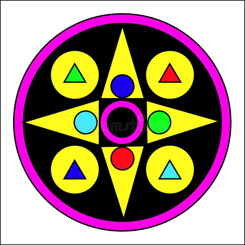 Vector Illustration, Based on the Karmic Wheel Stock Vector ...