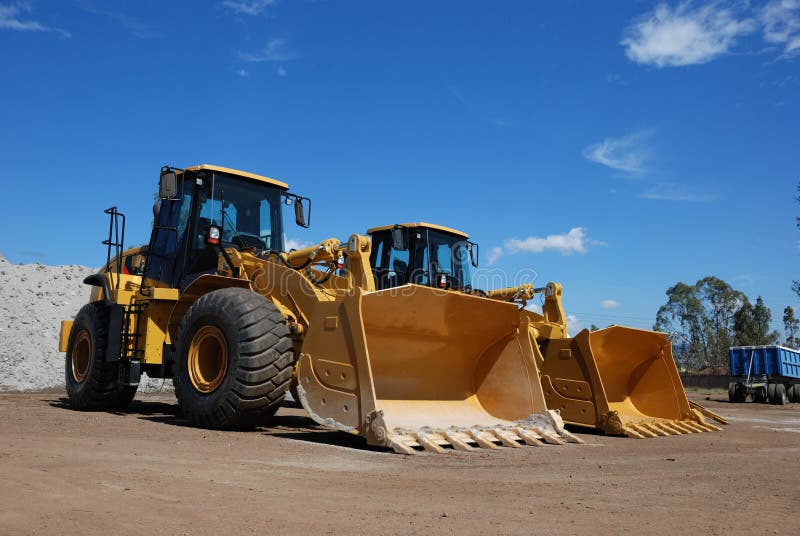 Two Large Construction Vehicle Stock Photography - Image: 3309832
