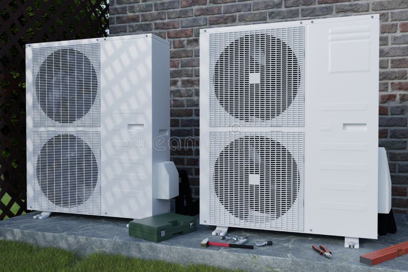 Two Large External Blocks with Tools 3d Render Stock Image - Image of ...