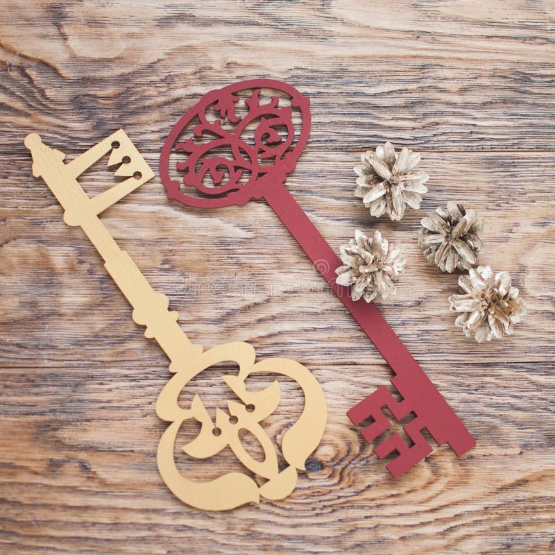 Two large ornate keys stock image. Image of objects, fashion - 72710013
