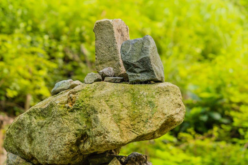 Two Large Rectangle Shaped Rocks Stock Image - Image of grey, closeup ...