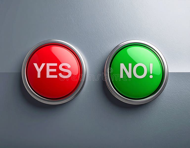 Vote Yes or No!. Voting Concept- Pushing the Button and Showing the ...