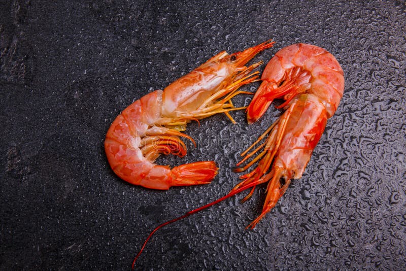Two Royal Prawns with Shell. Stock Image - Image of background ...