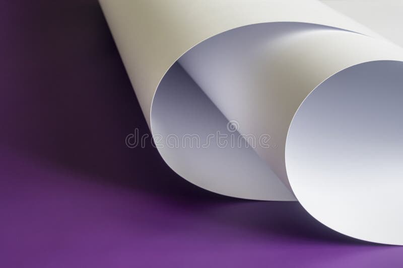 Two Large Sheets of White Paper. Stock Image - Image of line, graphic ...