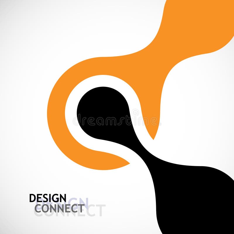 Two Large Vector Interconnected Molecules Stock Vector - Illustration ...