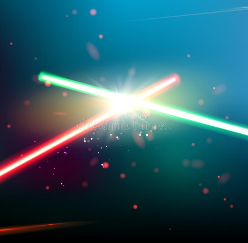 Two laser rays stock vector. Illustration of blue, battle - 64287130