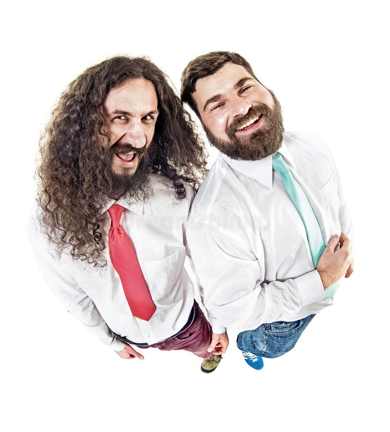 Two Laughing Ners Posing in Office Stock Photo - Image of person ...