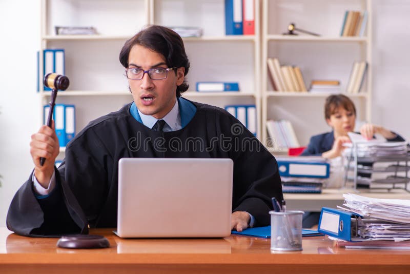 The Two Lawyers Working in the Office Stock Image - Image of counsel ...