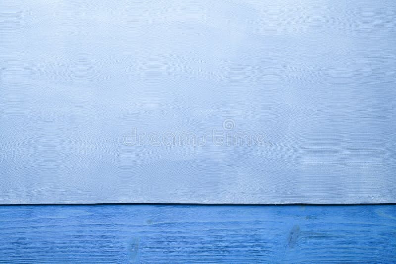 Two Layer Background - Plastered Surface and Blue Wooden Plank Stock ...