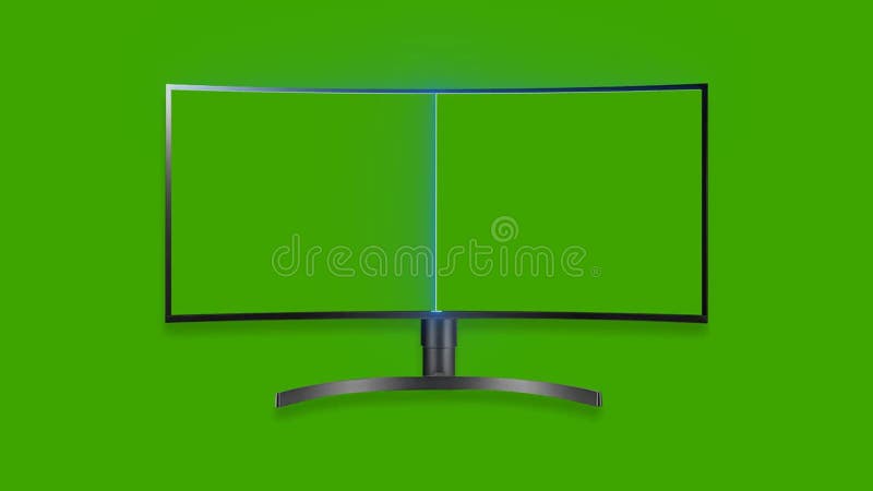 Monitor Screen with Fire Effect Green Screen Background Stock Video ...