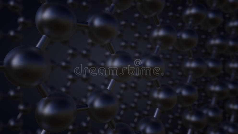 Two Layers of Atomic Structure Against Dark Background, Shallow Focus ...