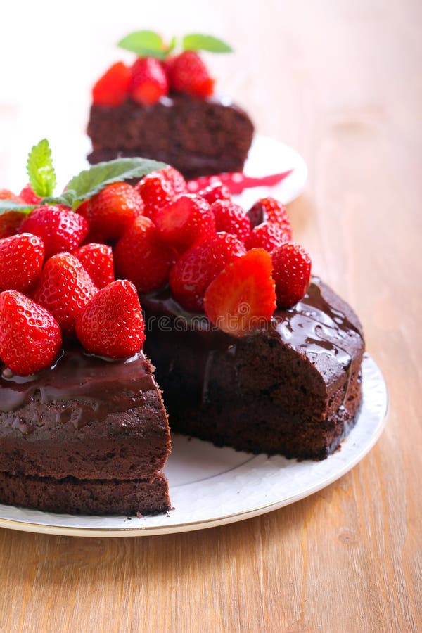 Two layers chocolate cake stock photo. Image of food - 54706868