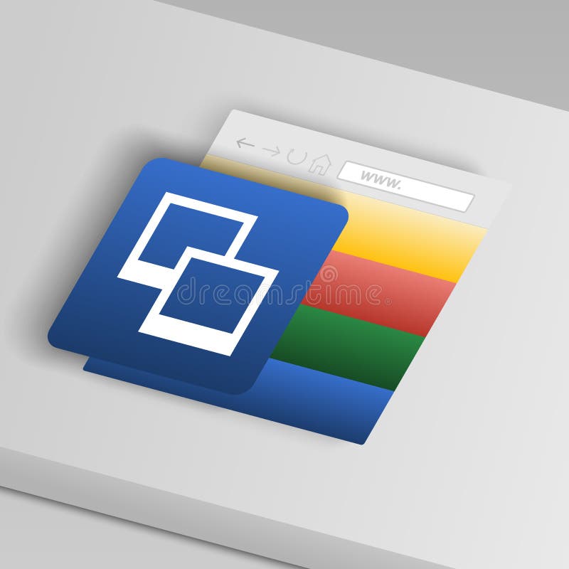 Two Layers Icon. from Collection Button Icons Stock Illustration ...