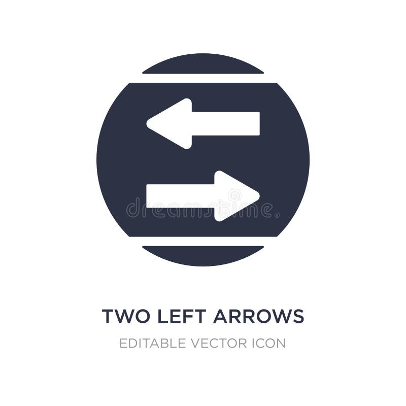 Two Left Arrows Icon in Different Style Vector Illustration. Two ...