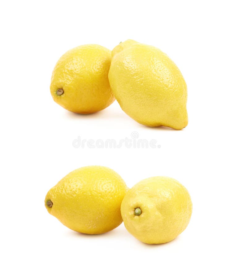 Two lemon fruits isolated stock image. Image of macro - 86944461