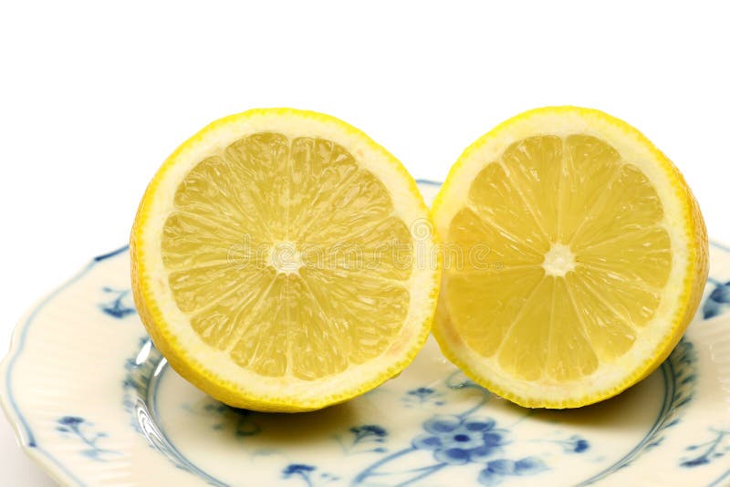 Two lemon halves stock image. Image of white, refreshment - 11948453