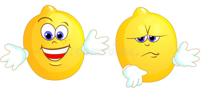 Two lemons stock illustration. Illustration of sour, clipart - 23959418