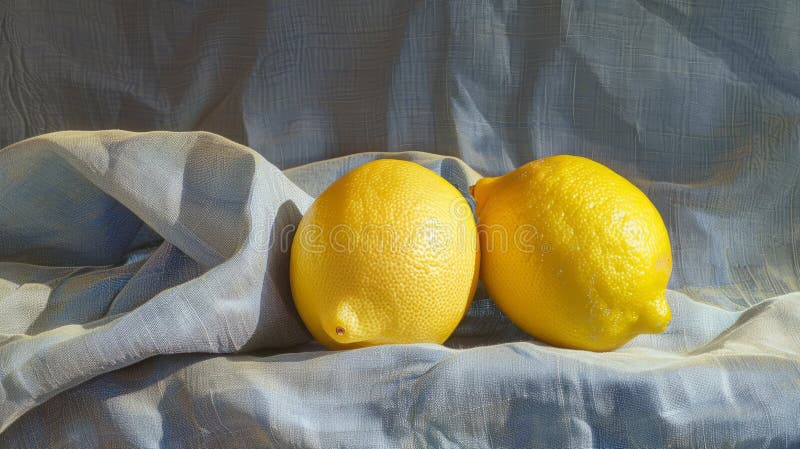 Two Lemons Blue Cloth Background Stock Photos - Free & Royalty-Free ...