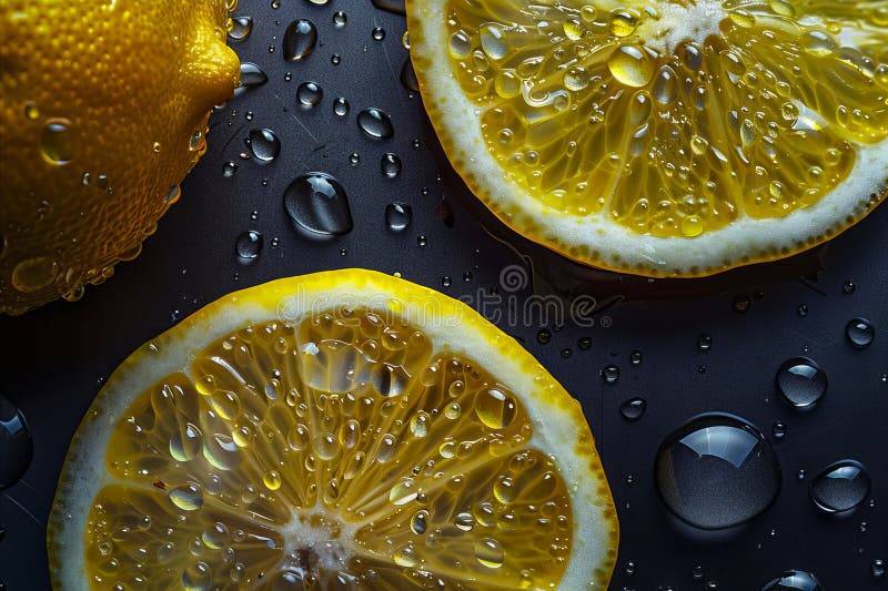 Two Lemons with Water Droplets on Them Stock Photo - Image of passion ...