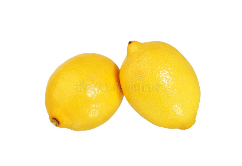 Two Lemons whole isolated stock photo. Image of lemons - 252182764