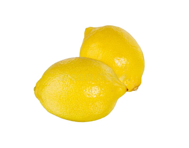 Two Lemons whole isolated stock photo. Image of lemons - 252182764
