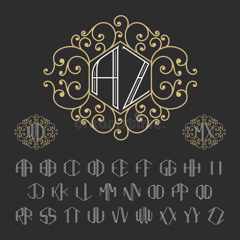 Monogram Letters Victorian Stock Illustrations – 1,787 Monogram Letters ...