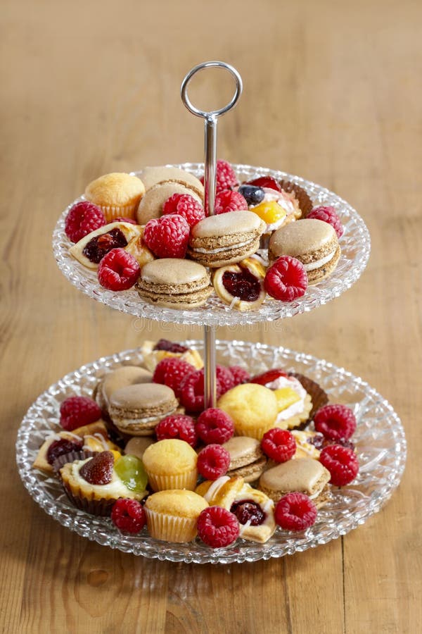 Two Level Dessert Stand Full of Sweets Stock Photo - Image of homemade ...