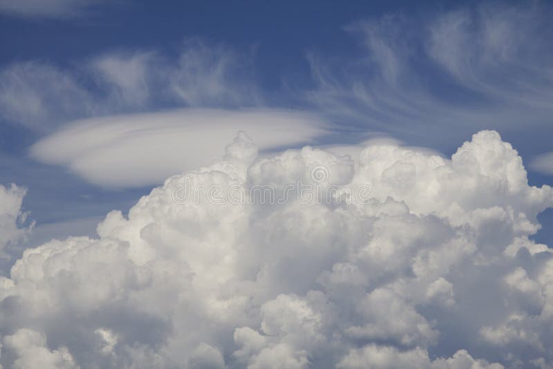Two levels of clouds stock photo. Image of cumulus, cirrus - 82997858