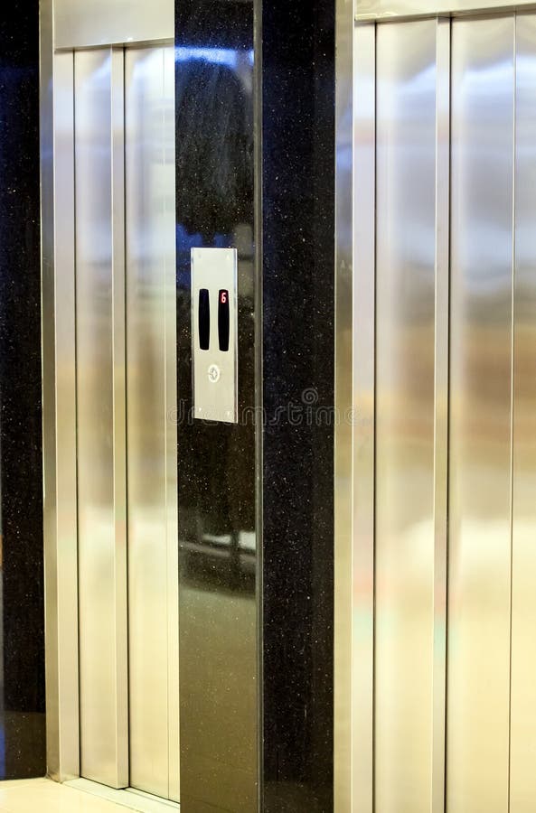 Two Lift Doors in the Office Building Stock Photo - Image of corporate ...