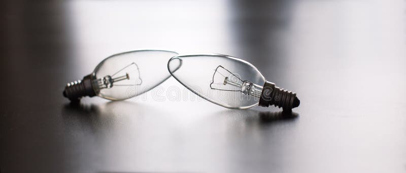 Two light bulbs stock image. Image of technology, electricity - 51491917