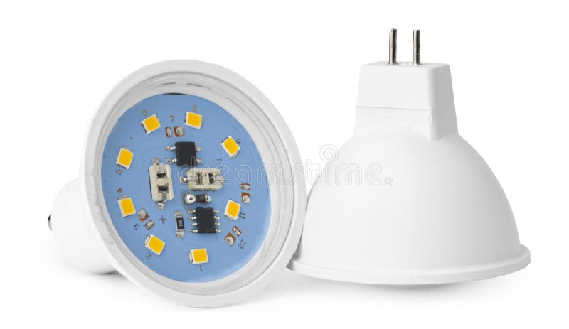Two Light Bulbs Isolated on White Background Stock Image - Image of ...