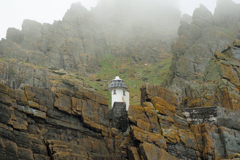 Skellig Michael Lighthouses Stock Image - Image of building, landscape ...