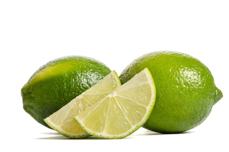 Two Limes with Slices of Juicy Lime Stock Image - Image of ripe ...