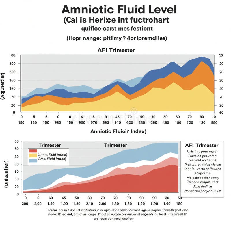 Two Line Graphs Illustrate Data Trends Related To "Amniotic Fluid Level ...