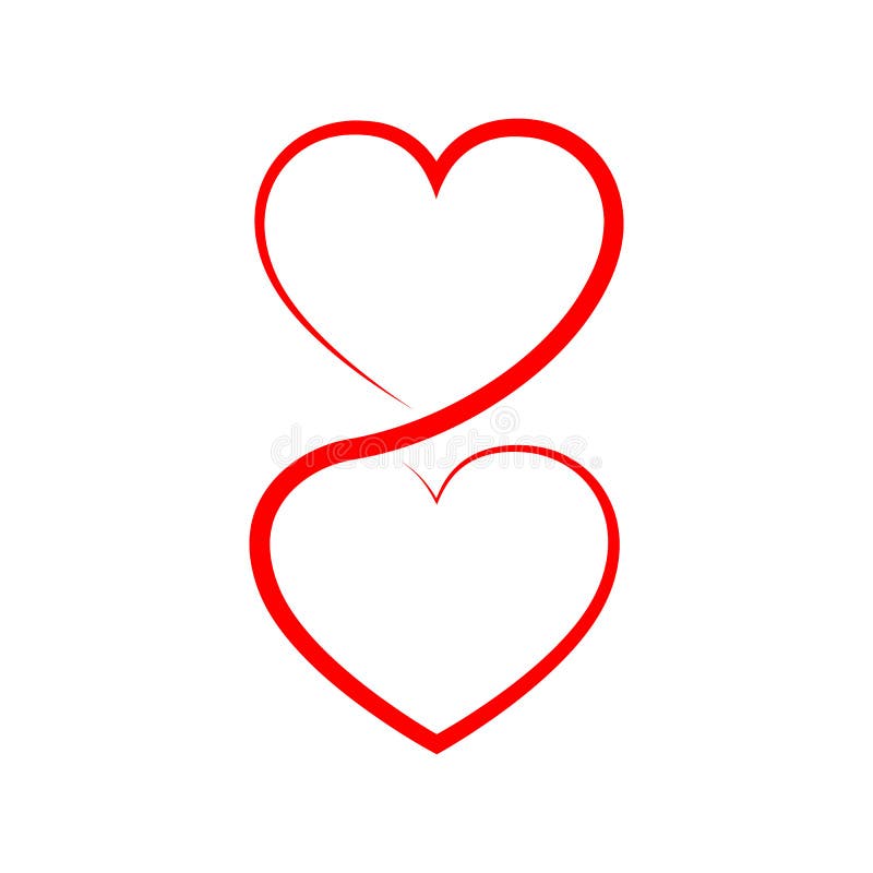Two Hearts Connected Stock Illustrations – 302 Two Hearts Connected ...