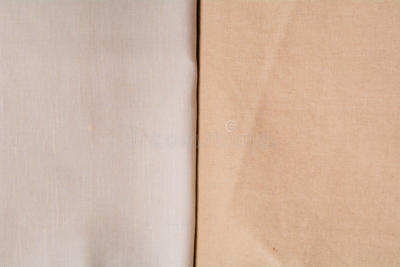 Two Linen Fabrics Lie Side by Side Stock Photo - Image of fabric, glow ...