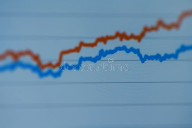 Two Lines Chart at Comparision Concept. Data Analysis Graph Stock Image ...