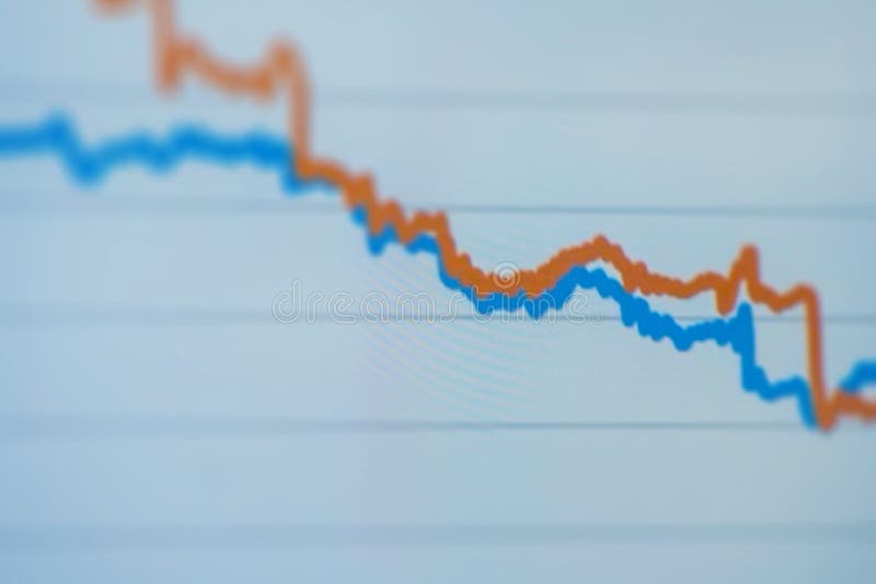 Two Lines Chart at Comparision Concept. Data Analysis Graph Stock Image ...