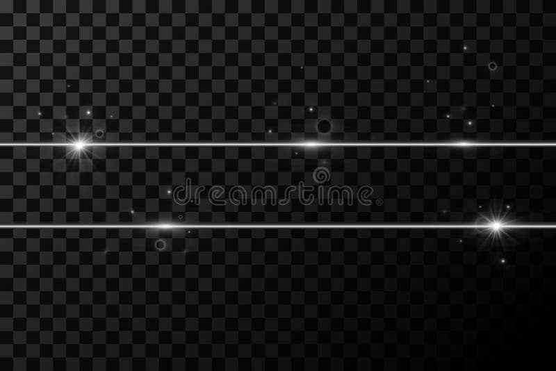 Two Lines with Light Effects. Isolated on a Transparent Background ...