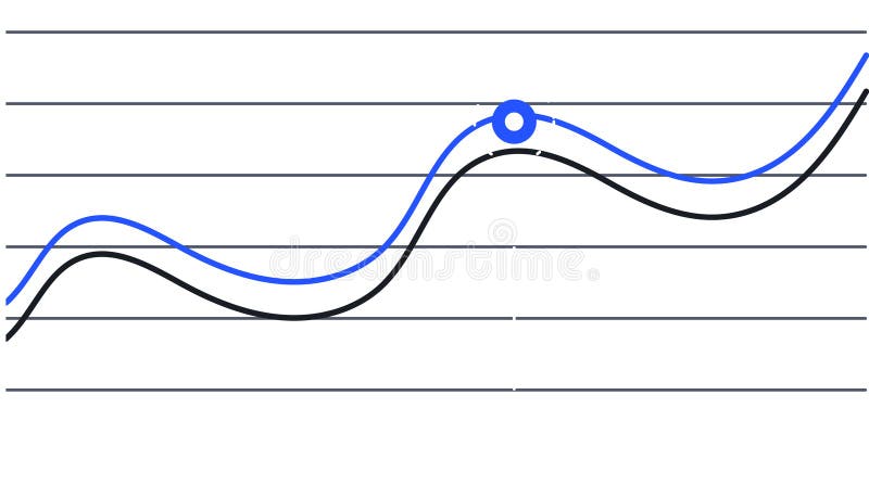 Two Lines are Representing Data Progression Over Time, One Blue and One ...