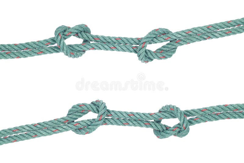 Two Lines of Rope Knot Symbol Isolated on White Stock Photo - Image of ...