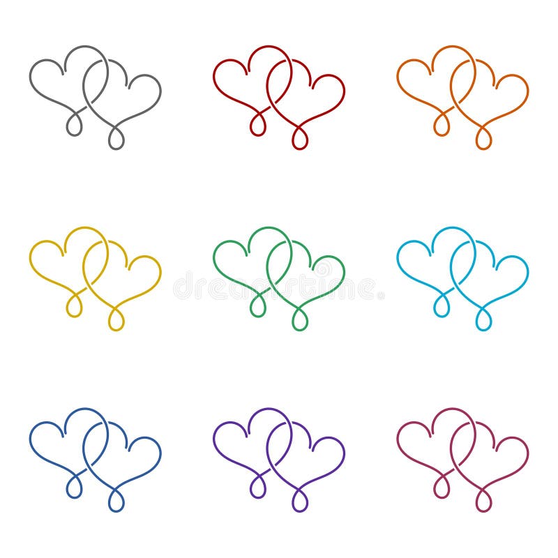 Two Hearts Joined Together Stock Illustrations – 474 Two Hearts Joined ...