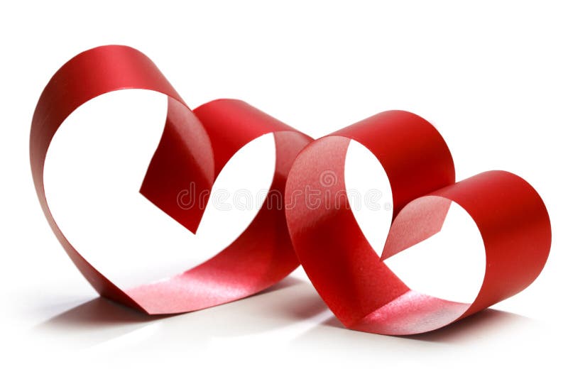 Two linked hearts stock vector. Illustration of love - 85767051