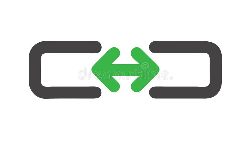 Two Links Connected by Arrows Icon for Connection Link , Vector Design ...